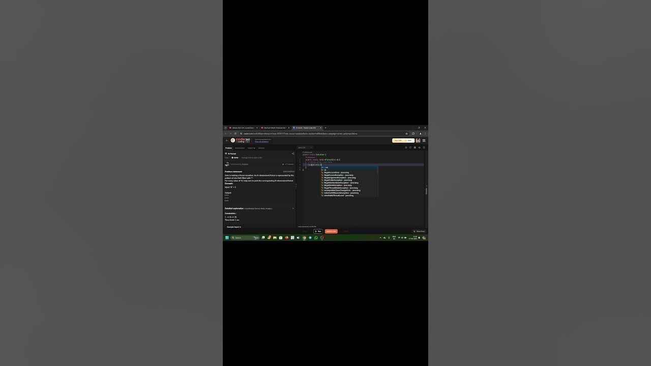 Strivers A2Z DSA Sheet Pattern Series Problem 1 in Java - YouTube