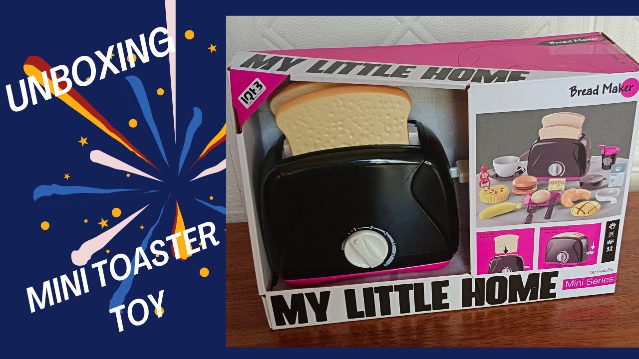 unboxing mini toaster toy - YouTube