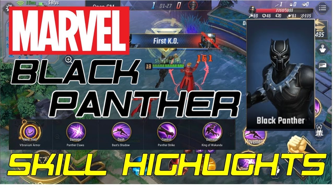 MARVEL SUPER WAR - BLACK PANTHER SKILL HIGHLIGHTS (ANDROID/IOS ...