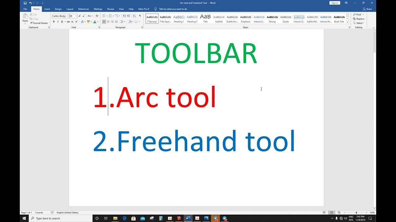 6 Arc tool and Freehand tool - YouTube