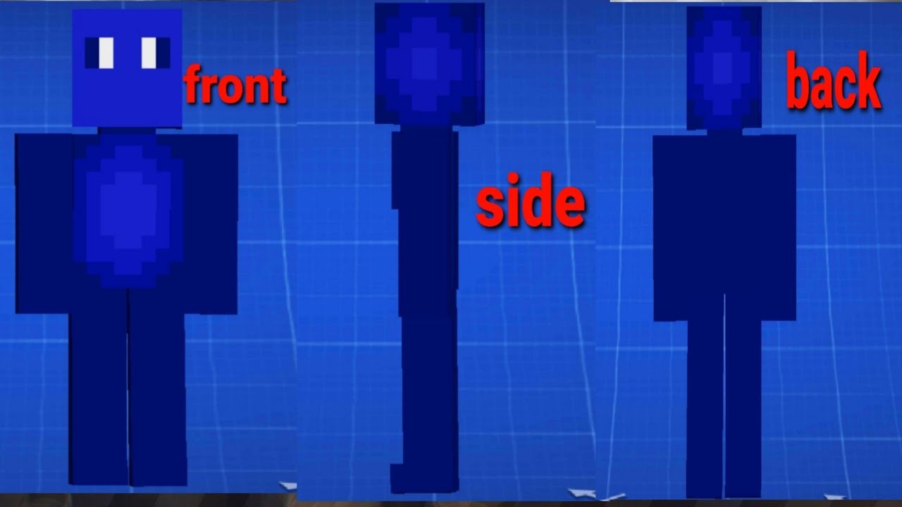 Cool double stacked blue skin tutorial -PG3D - YouTube