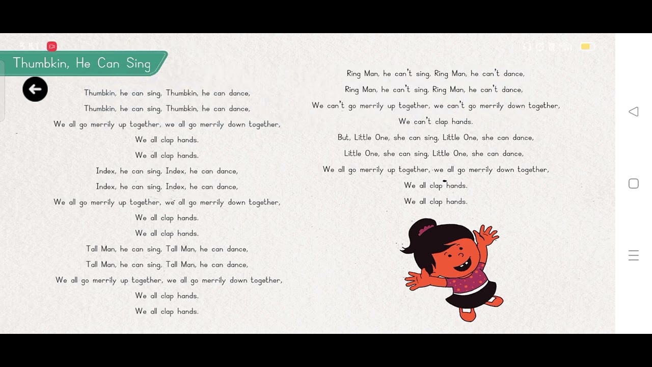 Thumbkin ,we can sing poem - YouTube