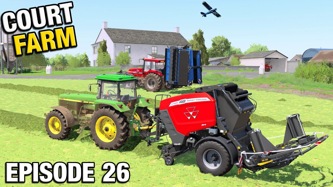 NEW BALER WRAPPER COMBINATION Court Farm Country Park FS22 Ep 26 - YouTube