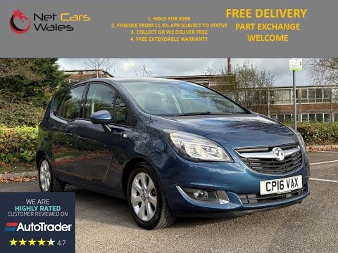 2016 16 Vauxhall Meriva 1.4i Life Euro 6 5dr1 OWNER LOW MILES 5 DOOR ...
