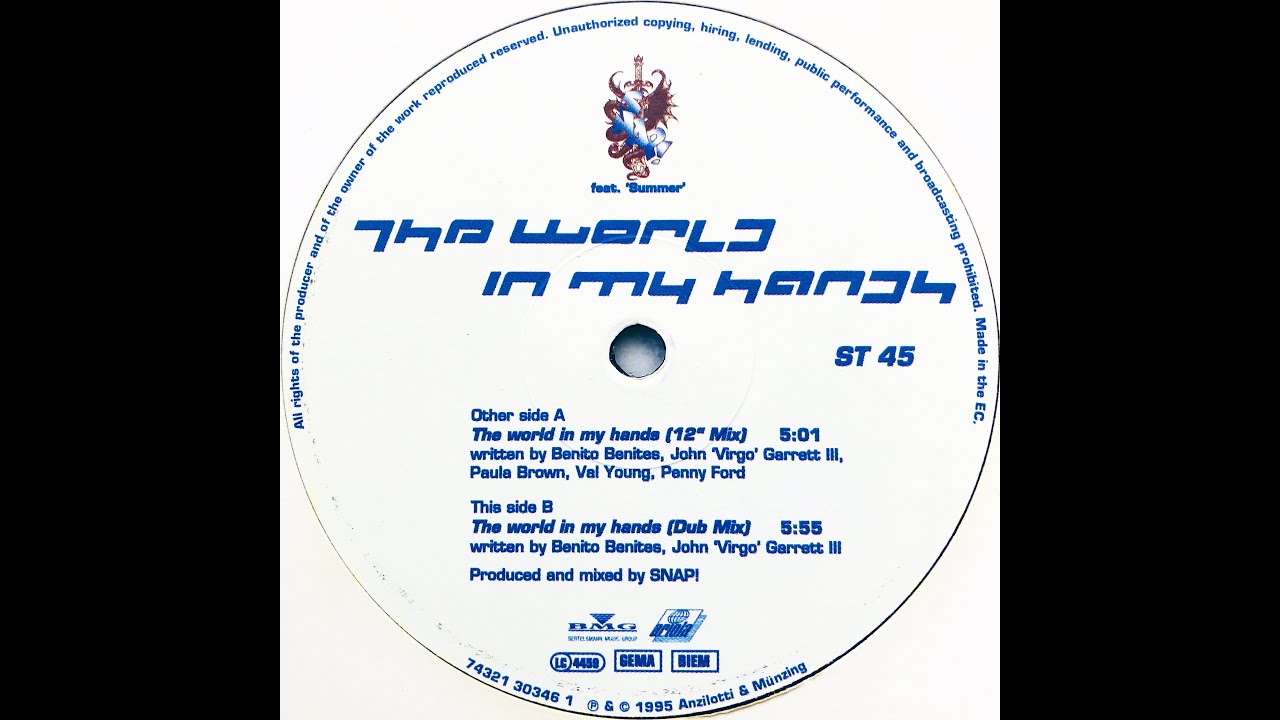 Snap! feat. Summer • The World In My Hands (12" Mix) (1995) - YouTube