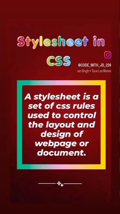 Stylesheet In Css 🧿 Htmlcss Csstutorial Csscode Htmlcssjavascript Coding Youtube