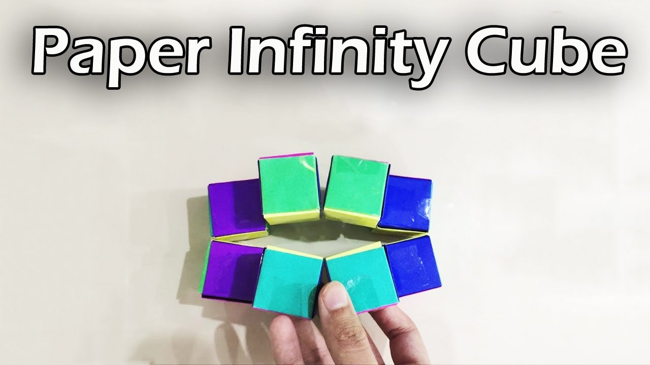 Paper Infinity Cube Making (Moves Forever) - YouTube