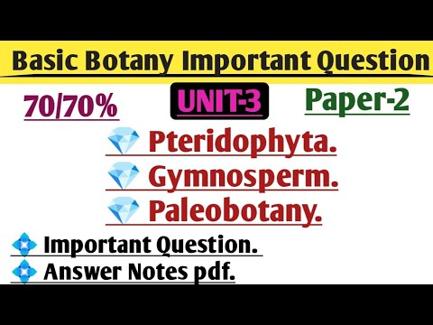 Basic botany ।। Important questions।। B.Sc 1 year।। Botany - YouTube