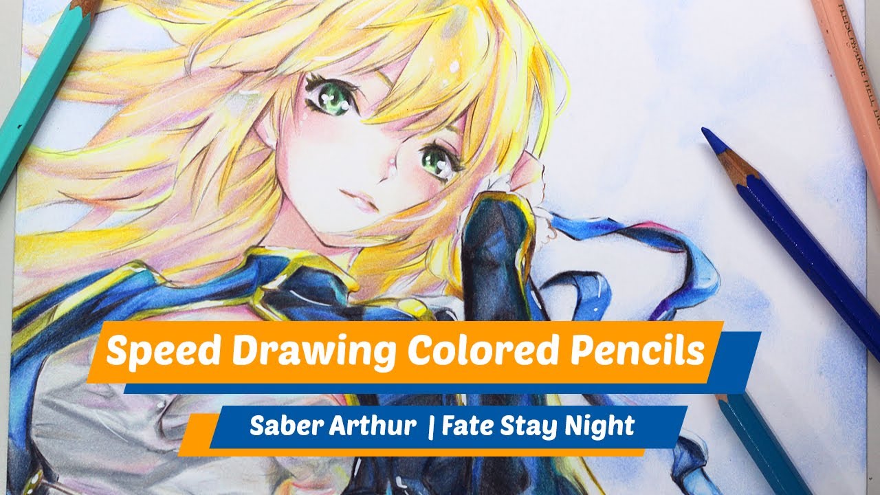 Speed Drawing - Saber | Arthur (Fate Stay Night) by Ayumi [Graphite ...