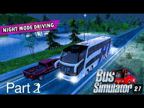 Night mode bus driving। bus simulator game 3D। new bus game। game video ...