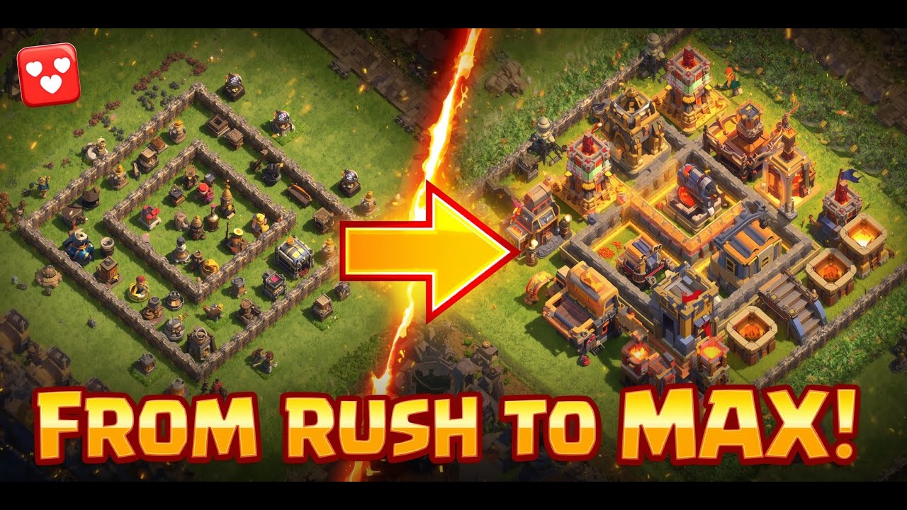Clash of clans Rush Base To Max Base Easy Tips @ClashOfClans # ...