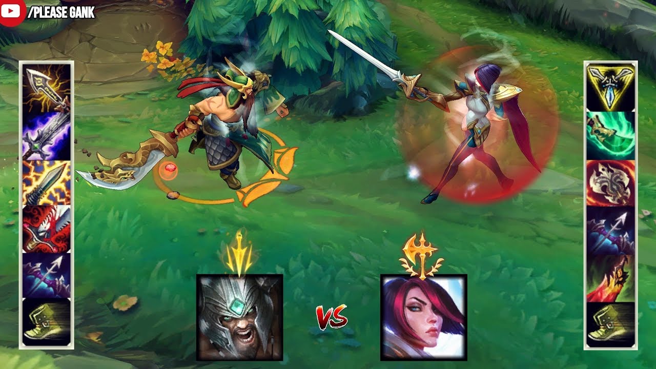 Tryndamere Vs Fiora Full Build Fights And Best Montage Youtube
