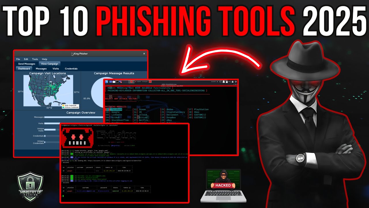 Top 10 Phishing Tools for Beginners in Kali Linux 2025 - YouTube