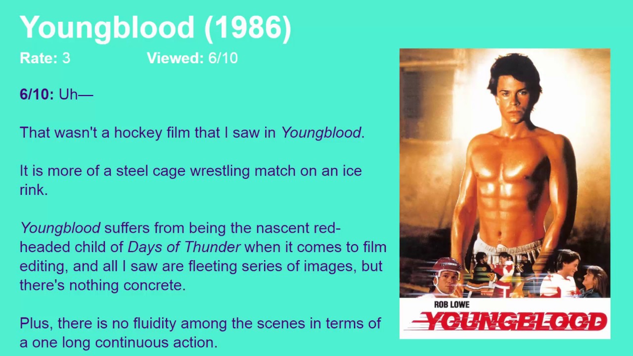 Rob Lowe Youngblood Poster