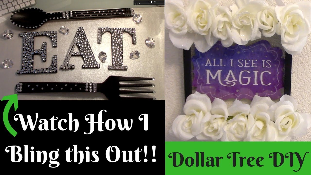 HOW TO BLING OUT HOME DECOR || DOLLAR TREE DIY INSPIRATIONAL - YouTube