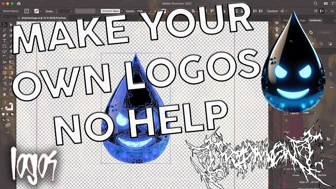 How I Made my DJ LOGO for DUBSTEP/Riddim!! (Picture & Name Logo) - YouTube