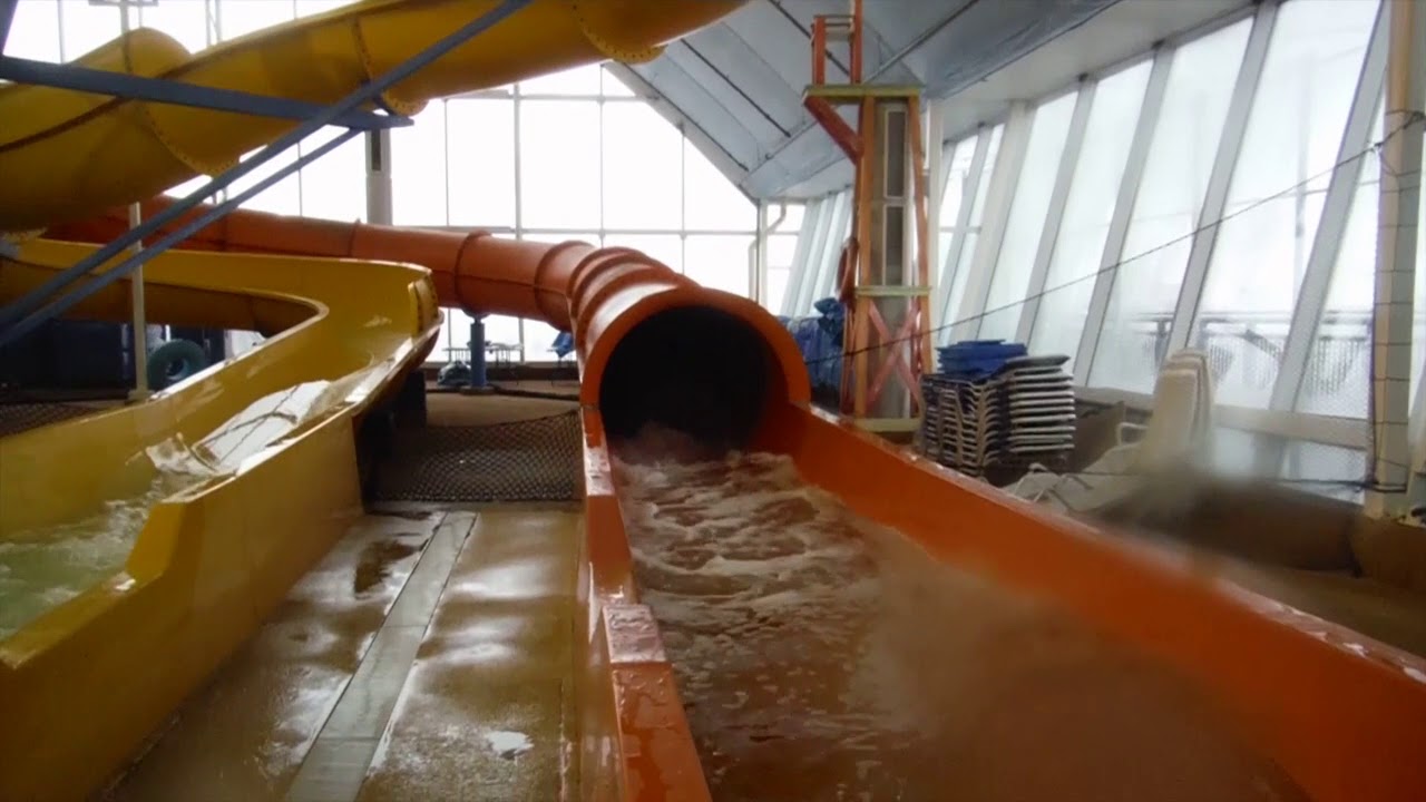 Scary Orange Slide @Fallsview Indoor Waterpark| Creepy Tube Slide - YouTube