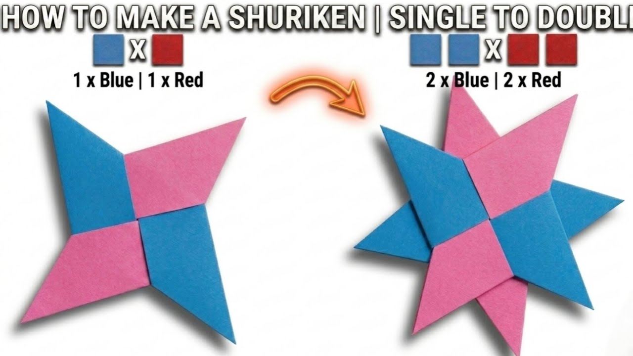 How To Make Origami Ninja Star (Ninja Shuriken) - Easy Tutorial - YouTube