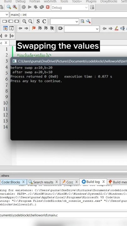 DAY 29 swapping the values in c - YouTube