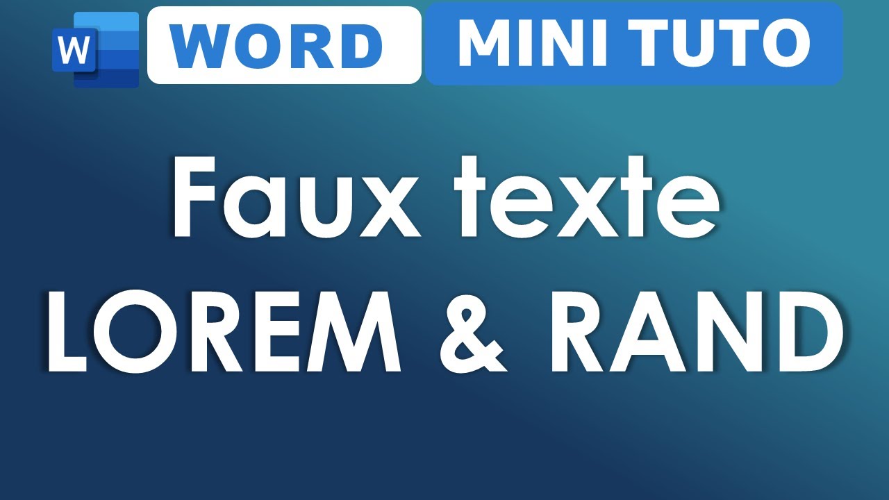Word Powerpoint: créer du faux texte - YouTube