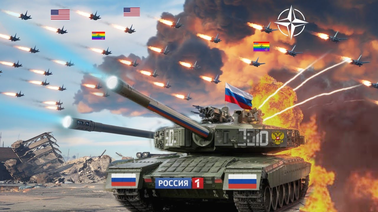 Massive Air Battle! 77 US-NATO Fighter Jets vs. Russian Laser Tanks ...
