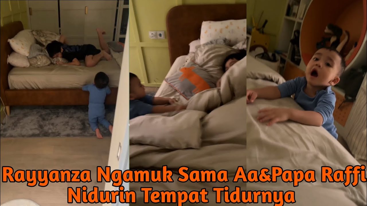 Rayyanza Mau Tidur Digangguin Papa Raffi & Aa Rafathar!!? Tempat Tidurnya Ditidurin Sampek ...