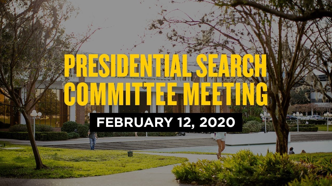 Presidential Search Committee Meeting | February 12, 2020 - YouTube