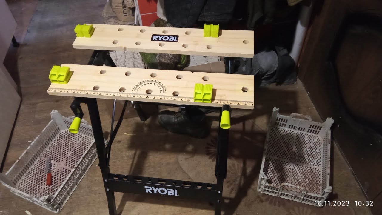 Верстак Ryobi RWB01 складной квартирный компактный, мини стремянка для ...
