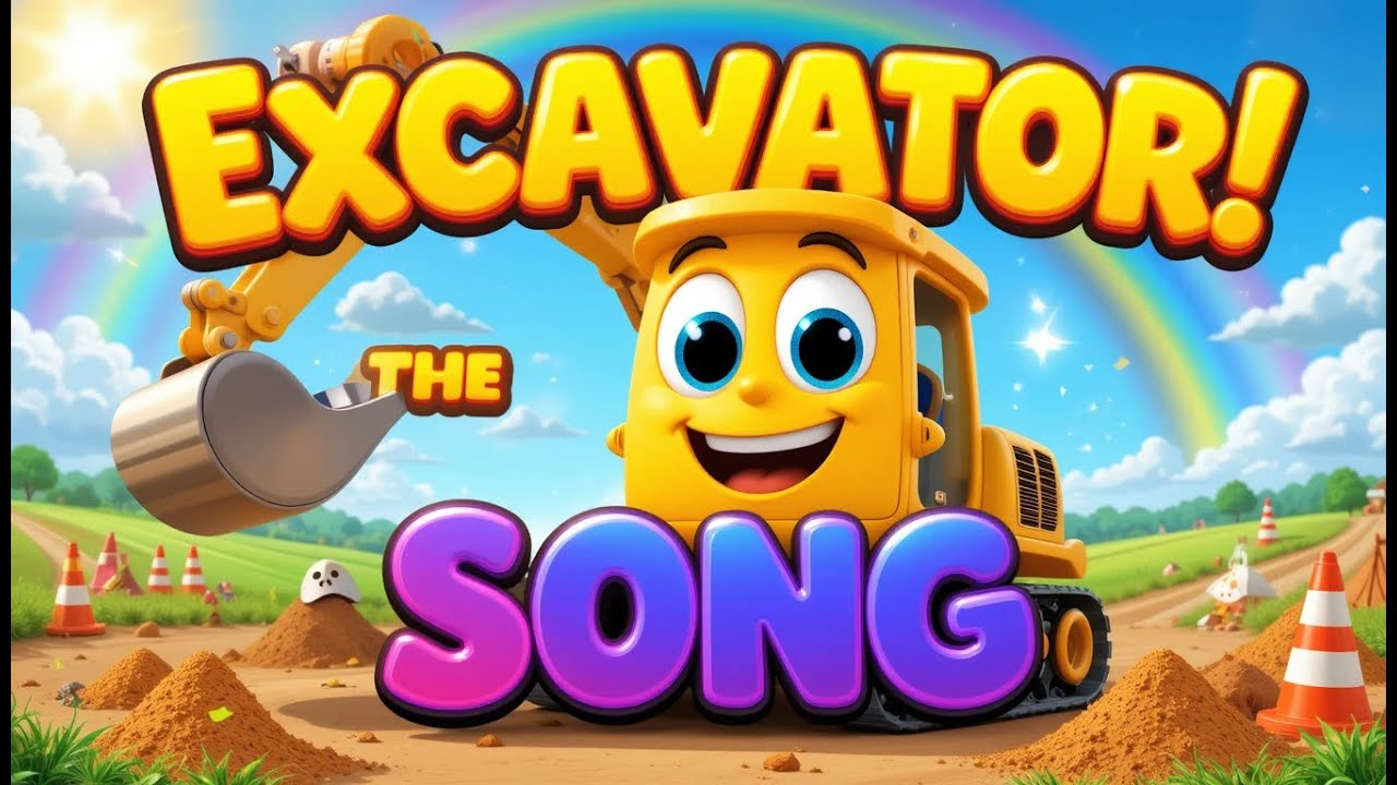 Excavator Song for Kids | Construction Truck Nursery Rhyme - YouTube