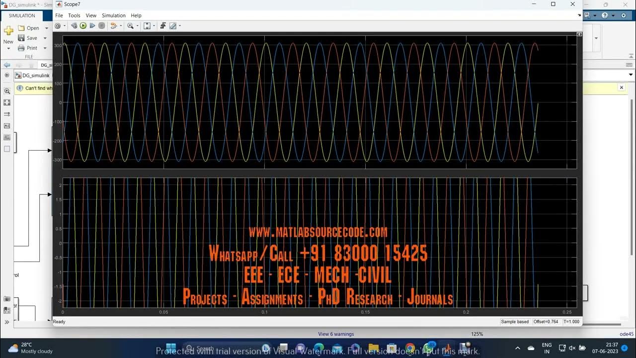 Droop control simulation using the PF-QE drop matlab Simulink Simulation - YouTube