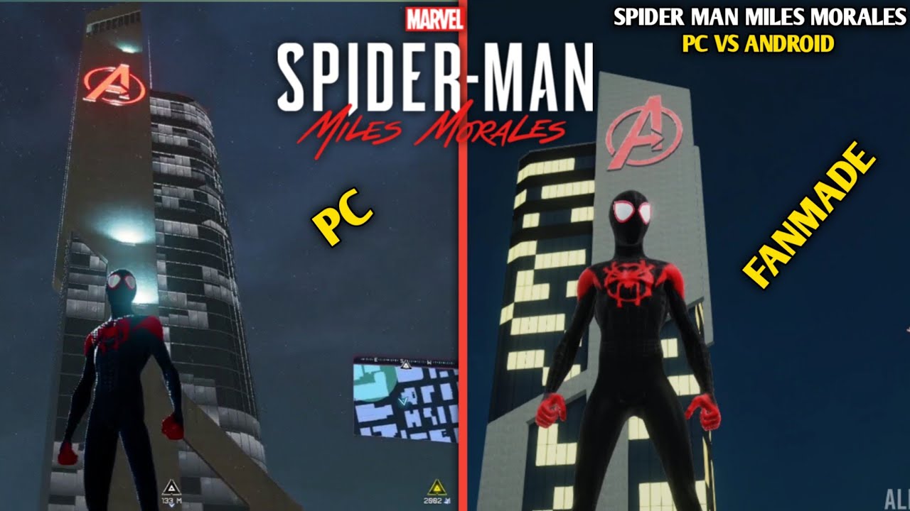 Spider Man Miles Morales Game ( Pc Vs Android ) Comparison - YouTube