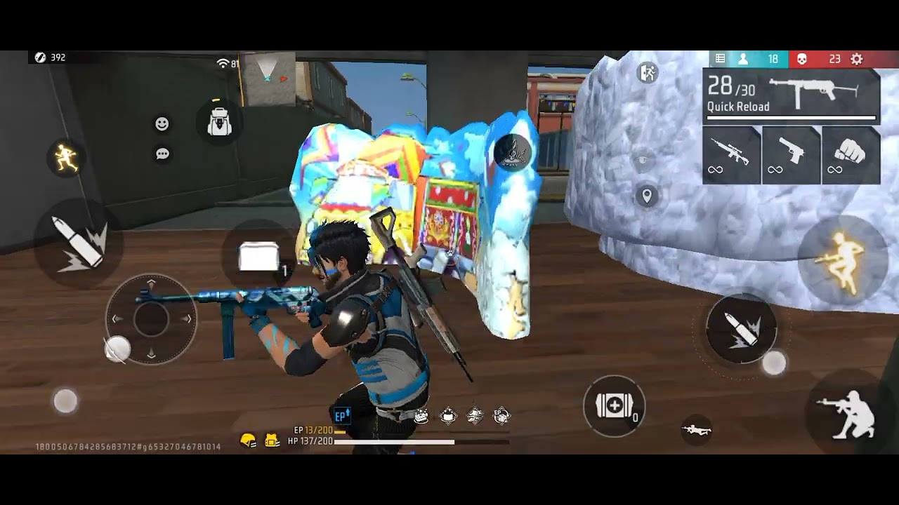 op gameplay in free fire game with woodpecker in training ground - YouTube