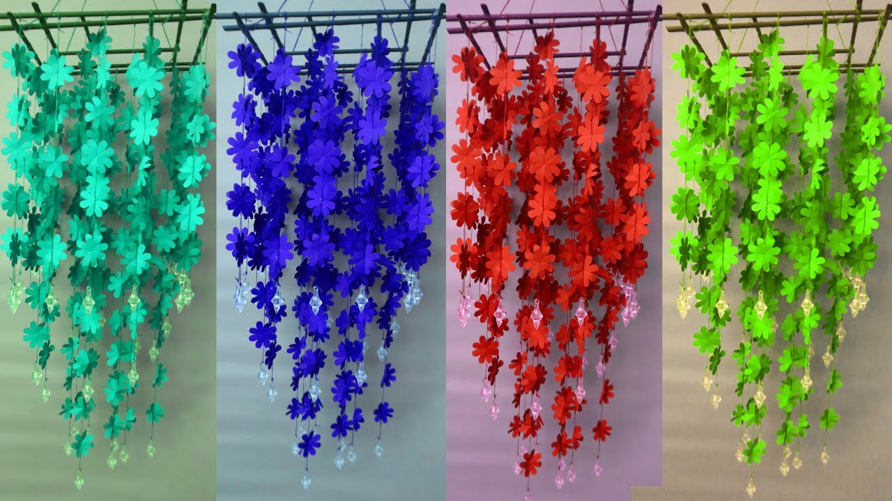 WOW !! Easy and Simple Paper Wall Hanging ( jumar) - DIY Room Decor ...