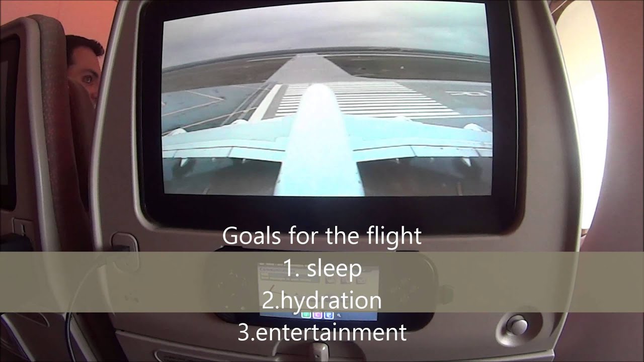 DFW to DXB A380 Economy Class EK 222 - YouTube