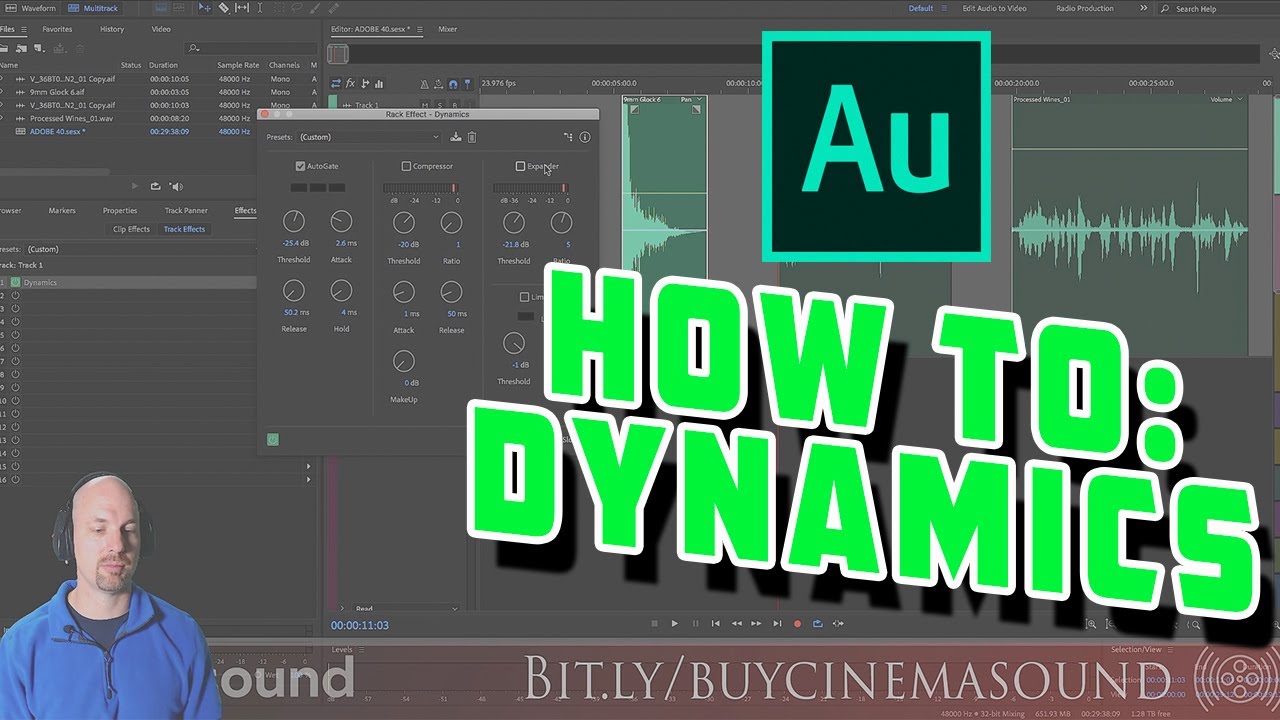 Adobe Audition How To: Dynamics - YouTube