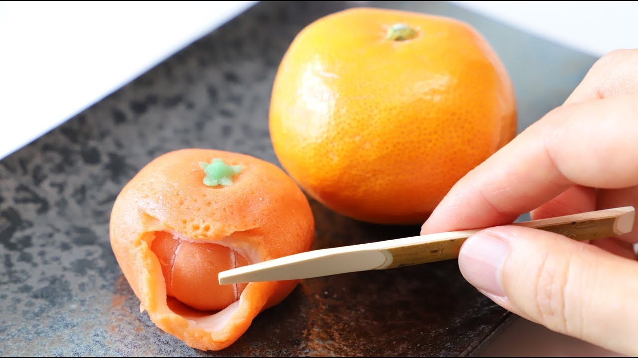 Making Trick Candy "Mandarin Orange"【Japanese Candy Art Wagashi ...