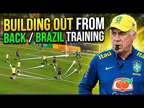 ⚽🔰Brazil Training Session by Carlo Ancelotti / Building Out From The Back