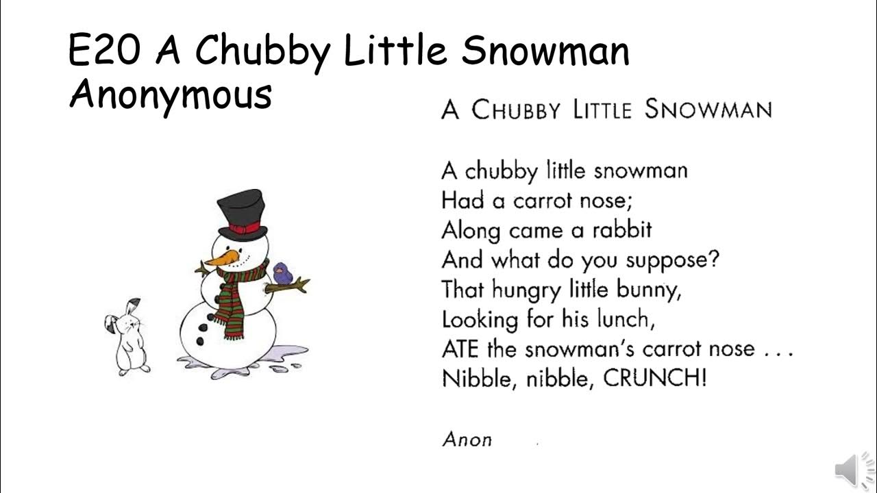 E20 A Chubby Little Snowman - YouTube