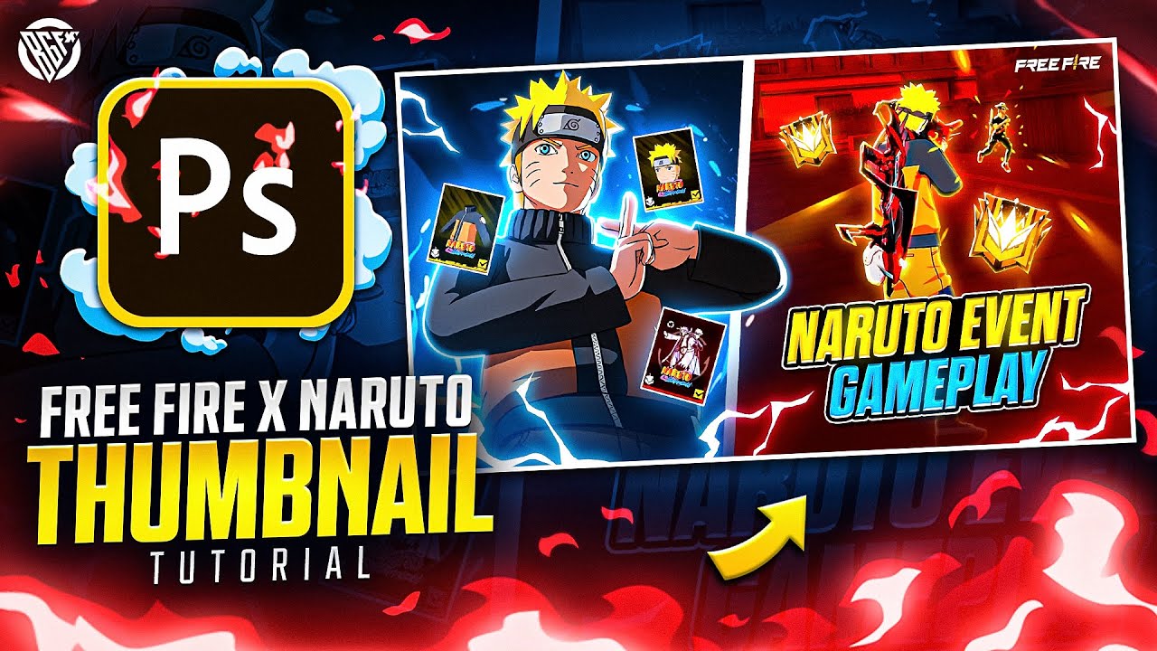 Make Awesome Free Fire X Naruto Thumbnail | Photoshop Tutorial | BOSS ...