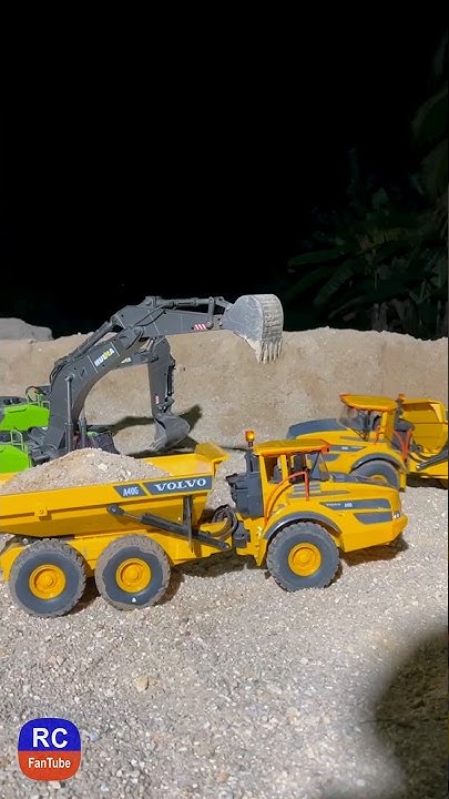 Cool, RC Truck Volvo ee 591, best working with excavator 1593, #shorts 286 - YouTube