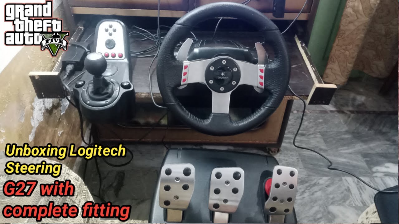 Unboxing Logitech g27 Steering wheel with Shifter and complete setup ...