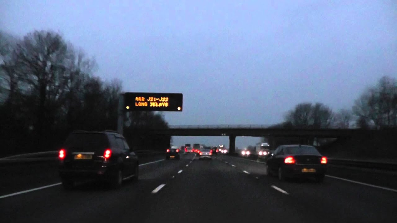 Driving On The M6 Motorway From J16 Crewe To J17 Sandbach, Cheshire ...