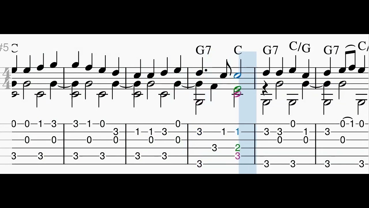 Ode To Joy - Post Beginner - Solo Guitar Arrangement - Guitar Play ...