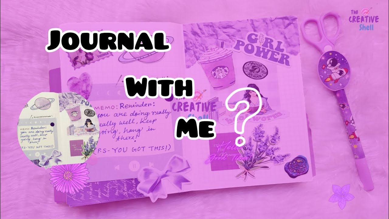 💜 Purple Journaling | Scrapbooking with me| Step by step Full Tutorial ...