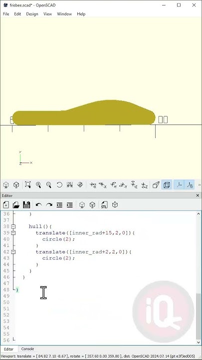 OpenScad: Create a Frisbee #3dprinting #openscad #openscadtutorial - YouTube