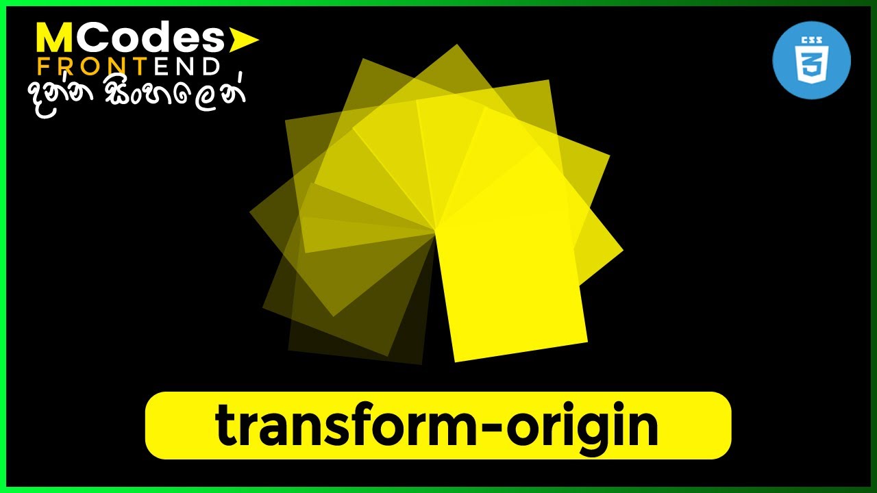 CSS transform origin (in Sinhala) - YouTube