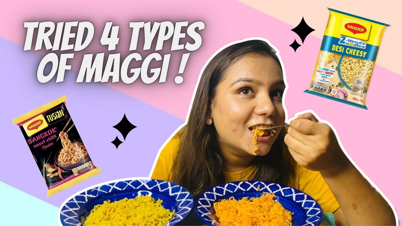 Trying 4 types of Maggi Flavors for the First Time🤮 || Honest Maggi ...