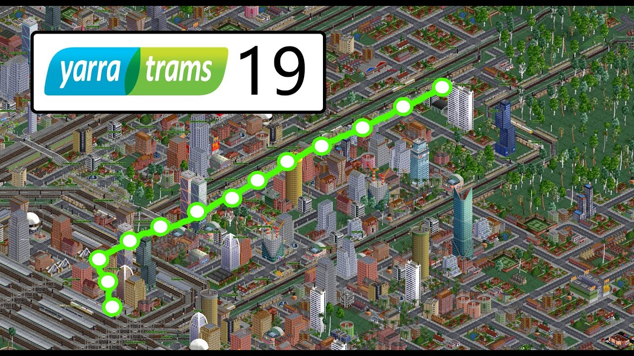 OpenTTD Melbourne Tram Route 19 - YouTube