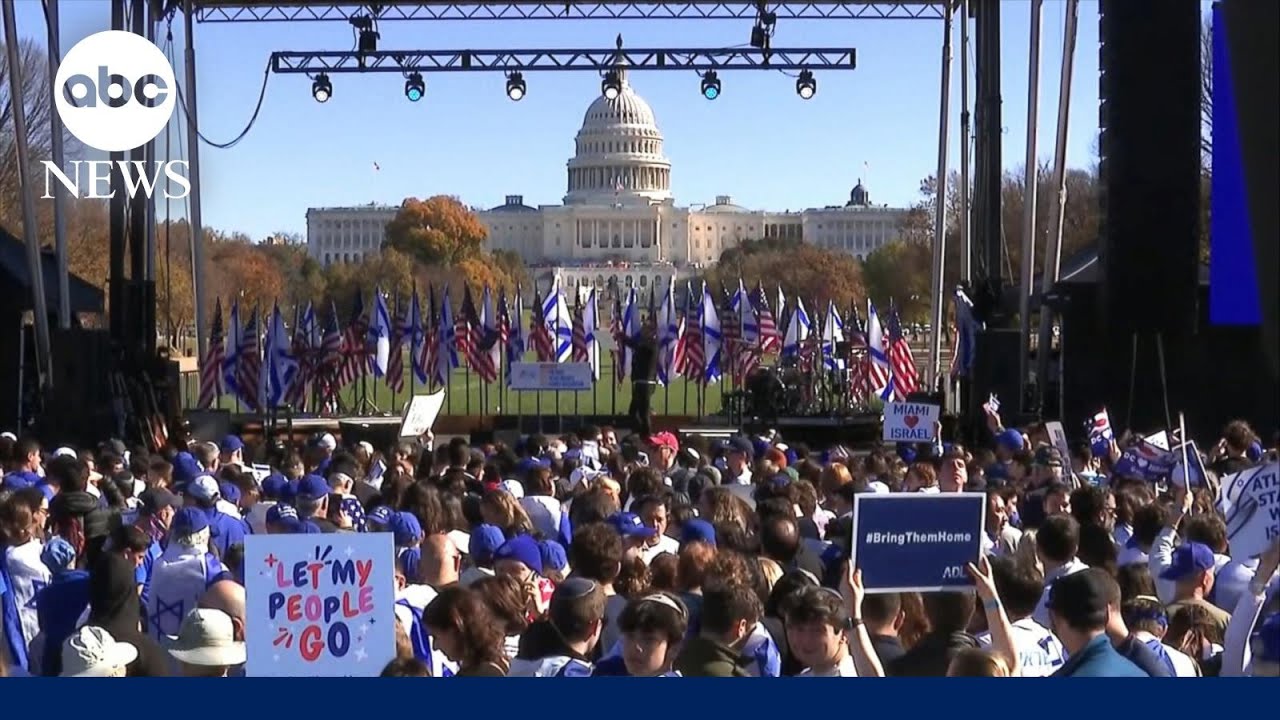 Thousands gather in DC for 'March for Israel' - YouTube