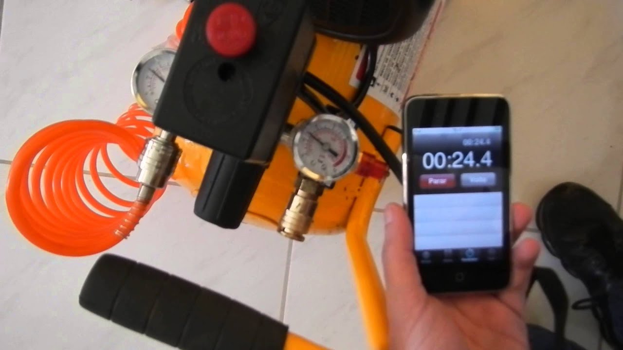 Teste compressor chiaperini modelo MC 7.6 - YouTube